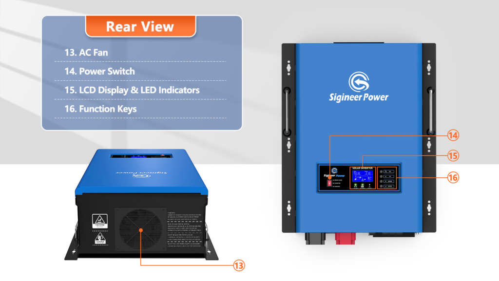 6000W Solar Inverter 48V to 120/240V Split Phase Off Grid Hybrid 80A ...